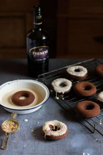 Irish Cream Baked Donuts - Veggie Desserts
