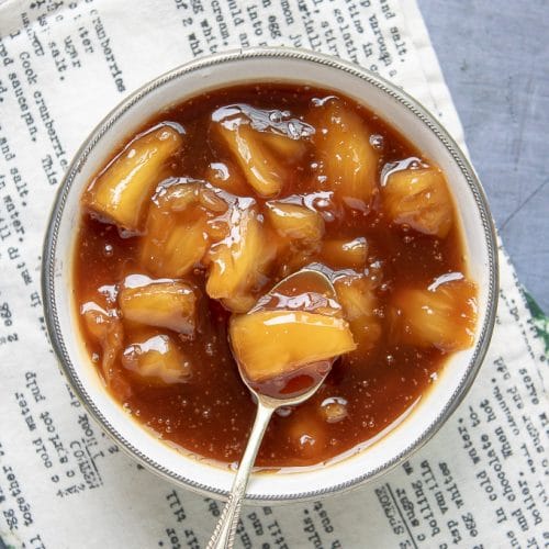 Easy Vanilla Pineapple Compote - Veggie Desserts