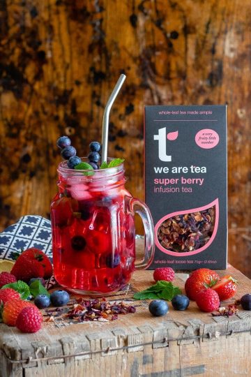 Berry Iced Tea with Ginger and Mint - Veggie Desserts