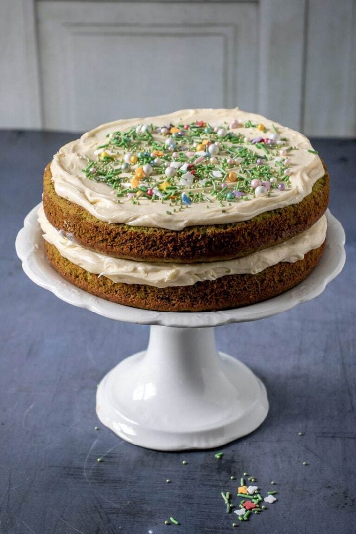 Vanilla Spinach Cake - Veggie Desserts