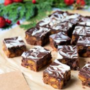 Christmas Chocolate Tiffin (Refrigerator Cake) - Veggie Desserts
