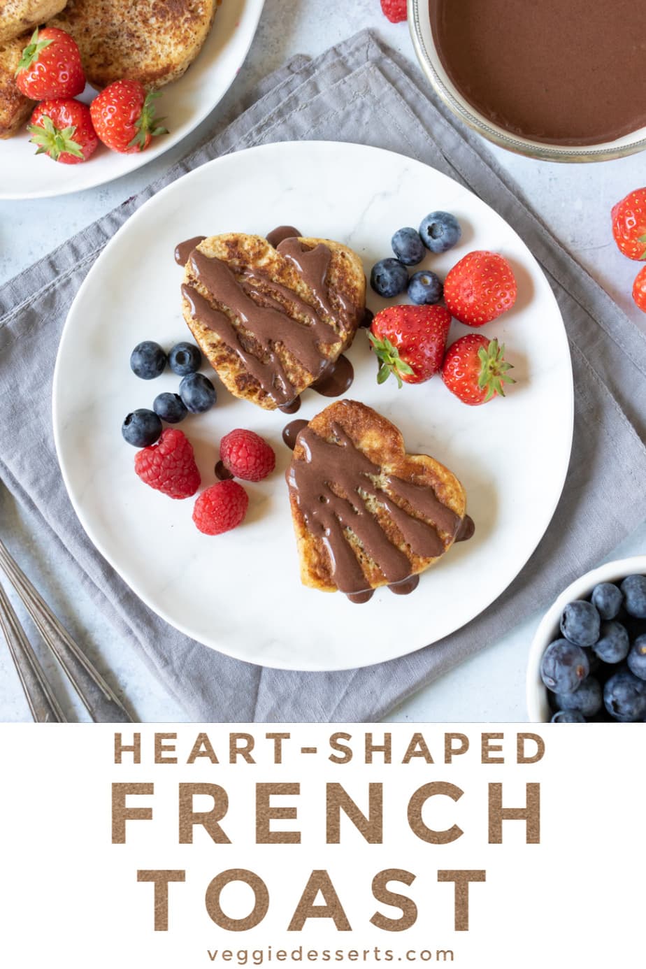 Cinnamon French Toast Hearts - Veggie Desserts