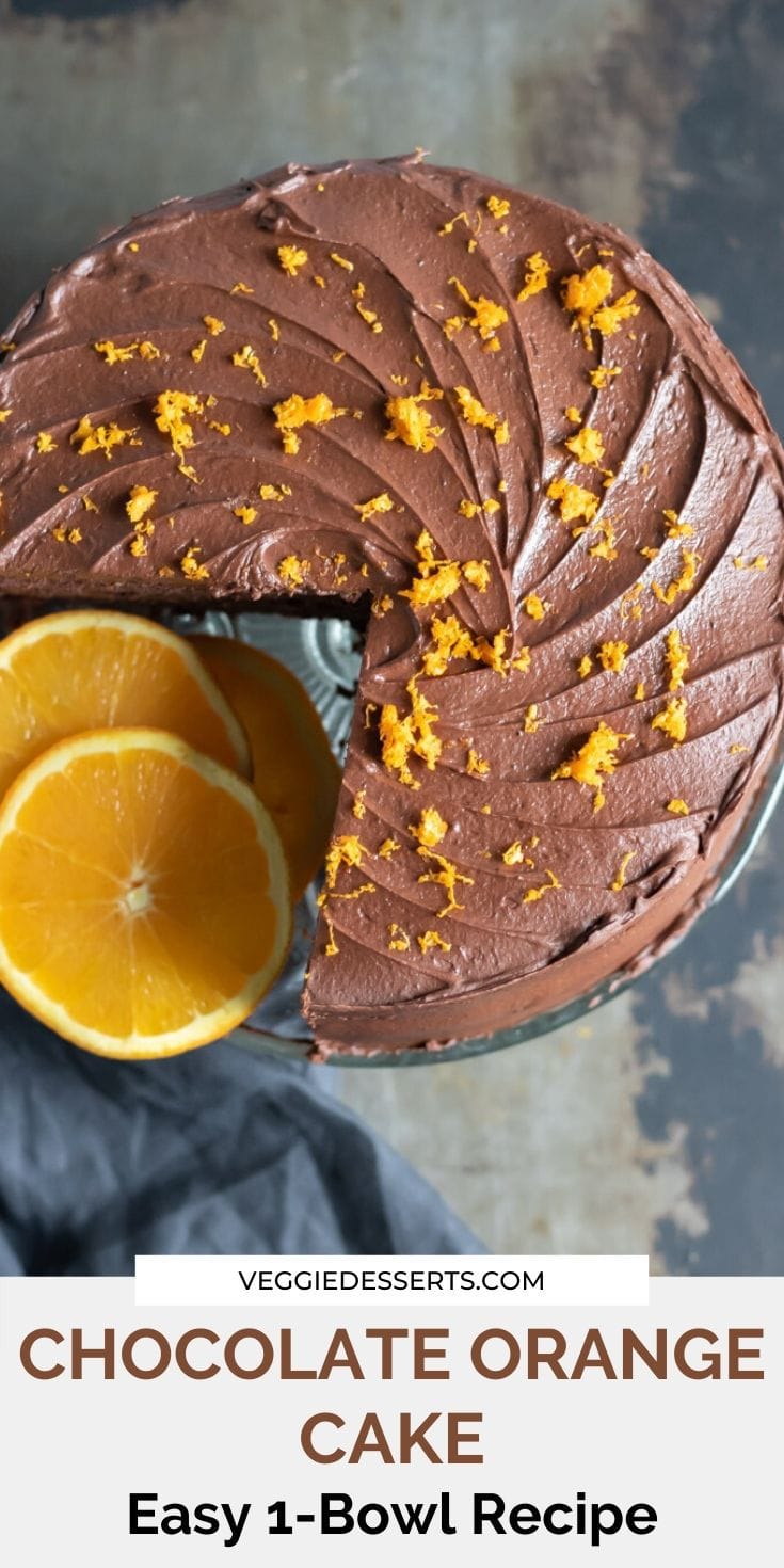 Chocolate Orange Cake (1-bowl) - Veggie Desserts
