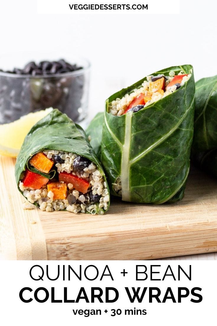 Collard Green Wraps with Sweet Potato - Veggie Desserts