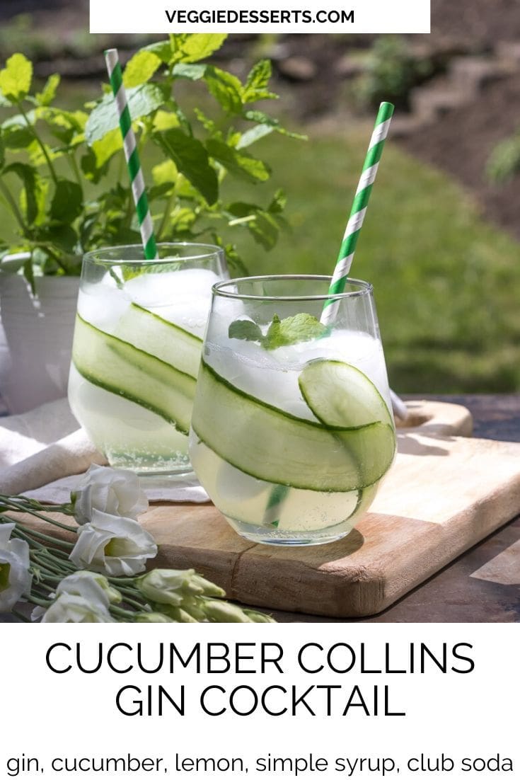 Cucumber Collins Cocktail - Veggie Desserts