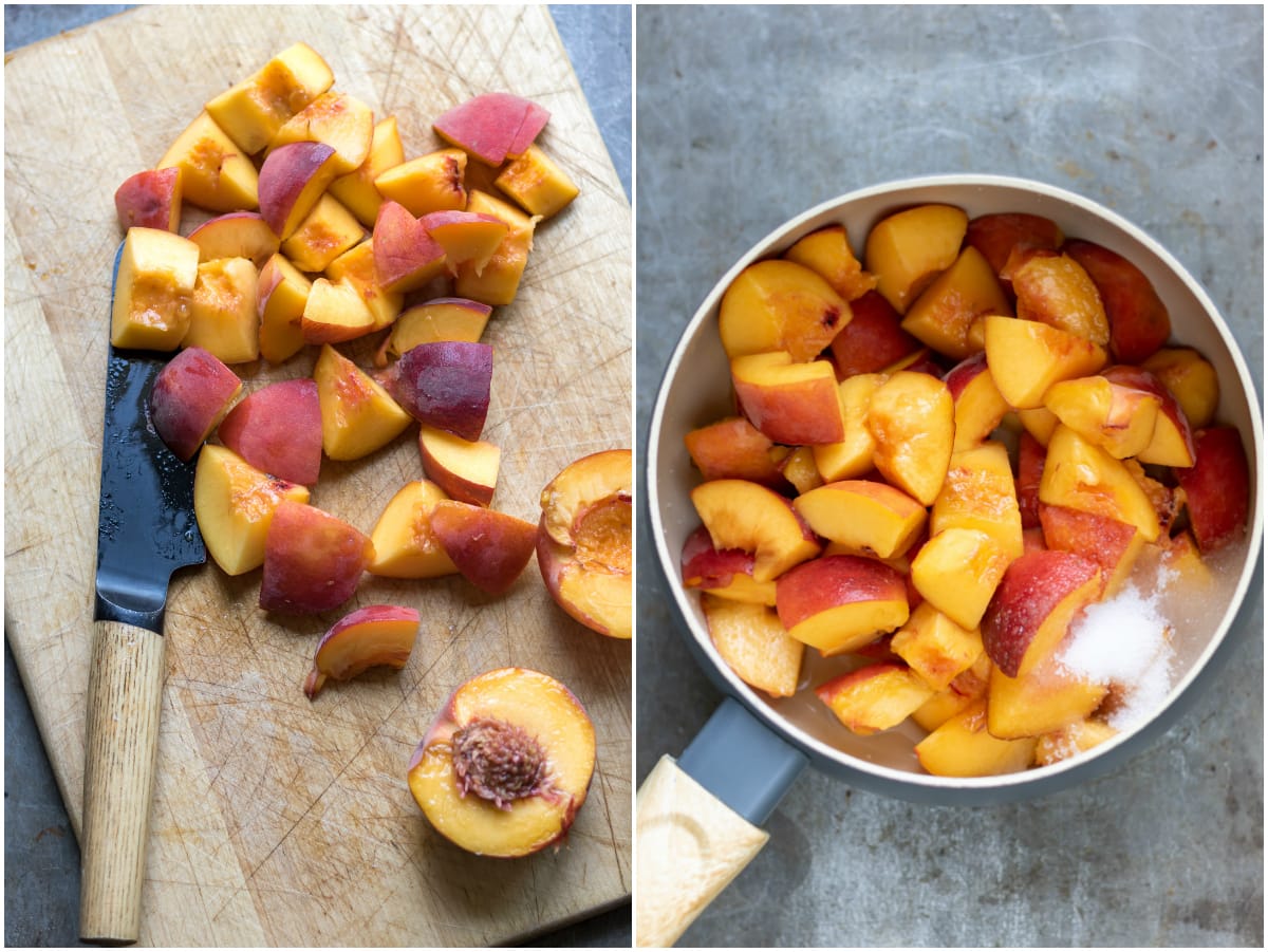 Easy Peach Compote (3 ingredients) - Veggie Desserts