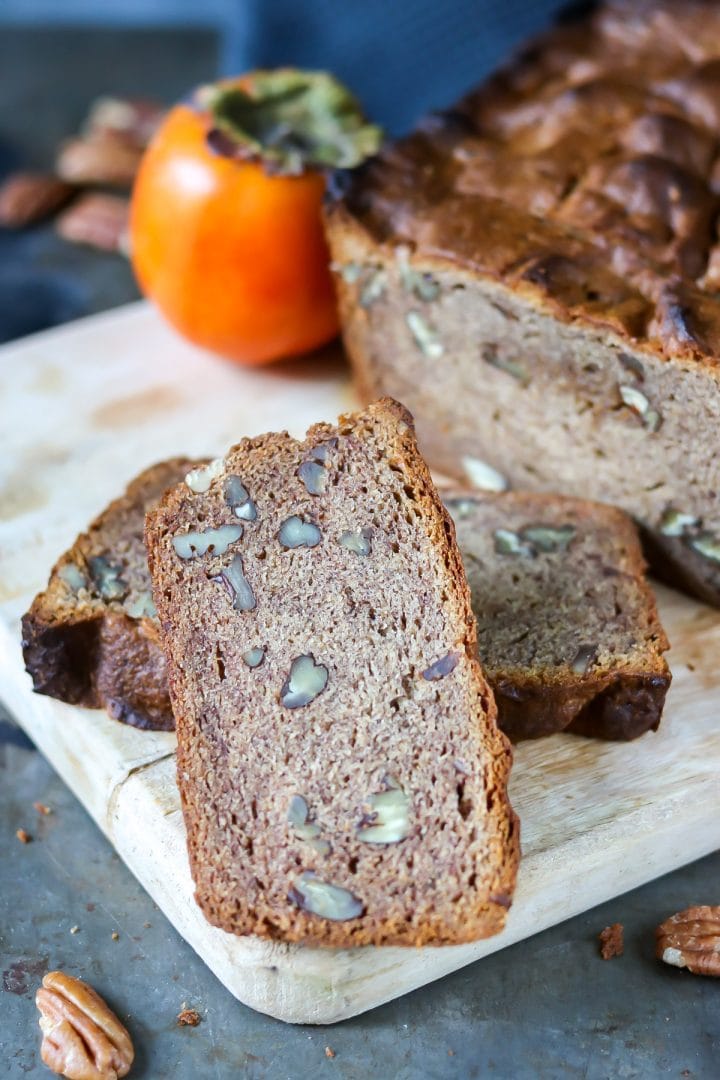 Persimmon Bread with Pecans - Veggie Desserts