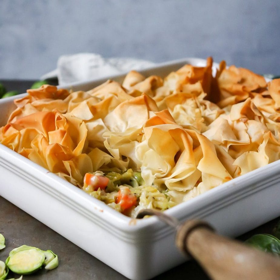 Creamy Brussels Sprout Filo Pie - Veggie Desserts