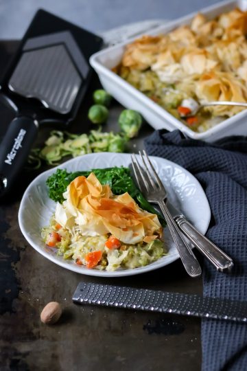 Creamy Brussels Sprout Filo Pie - Veggie Desserts