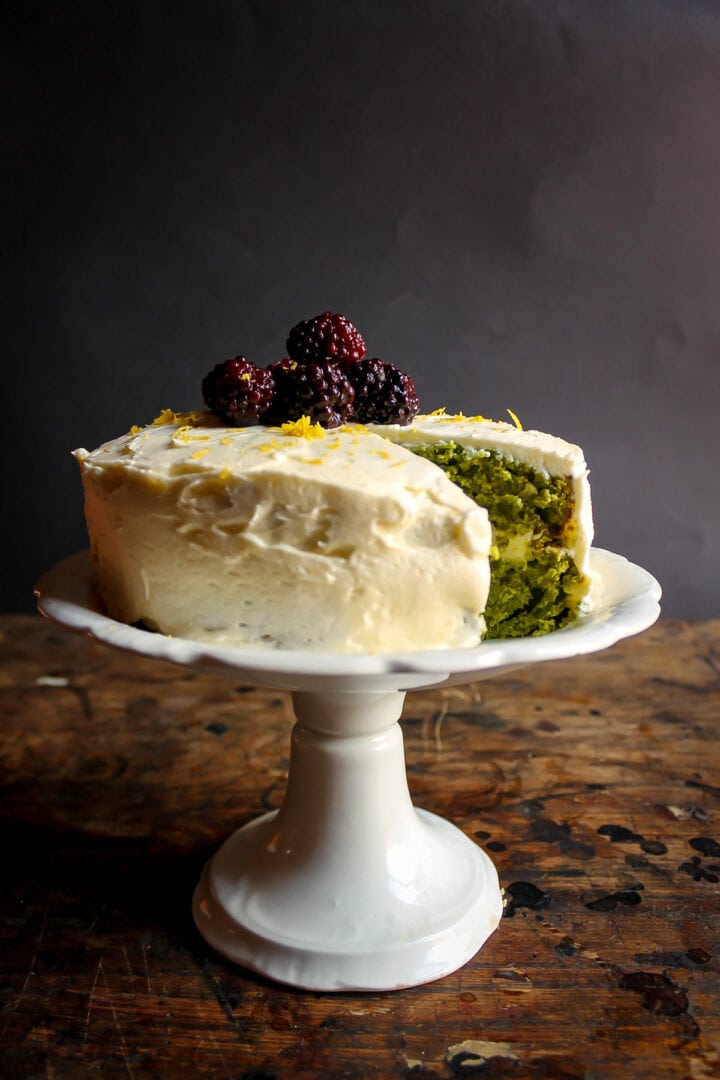 Lemon Stinging Nettle Cake - Veggie Desserts
