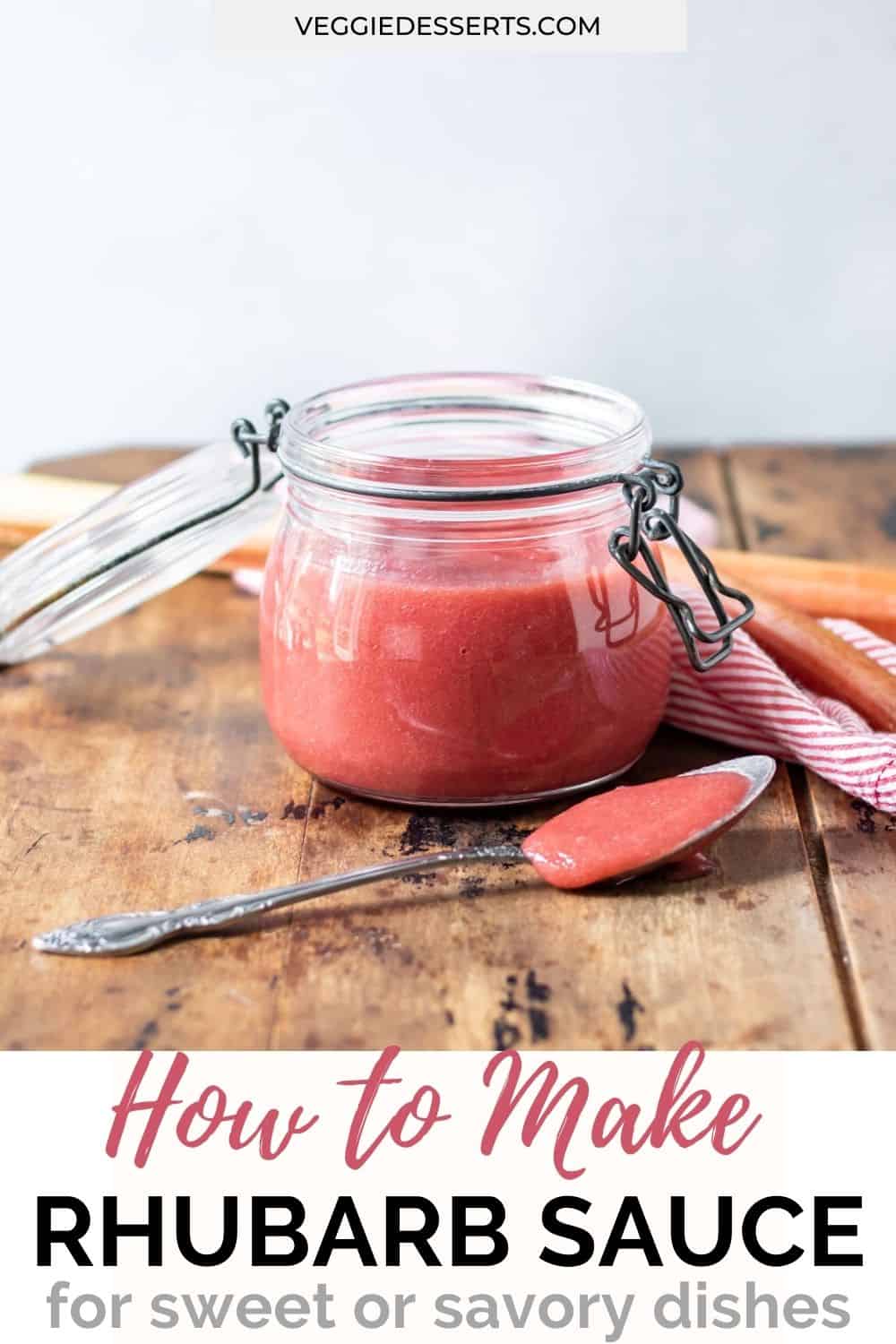 Rhubarb Sauce (10 mins) - Veggie Desserts