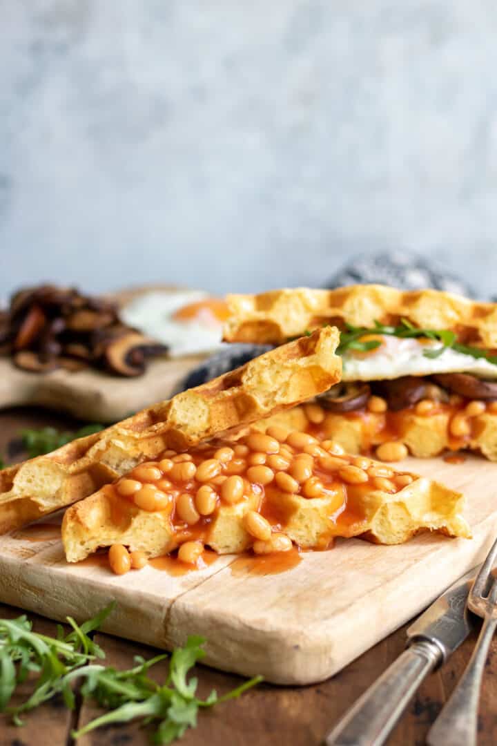 Waffle Breakfast Sandwiches - Veggie Desserts