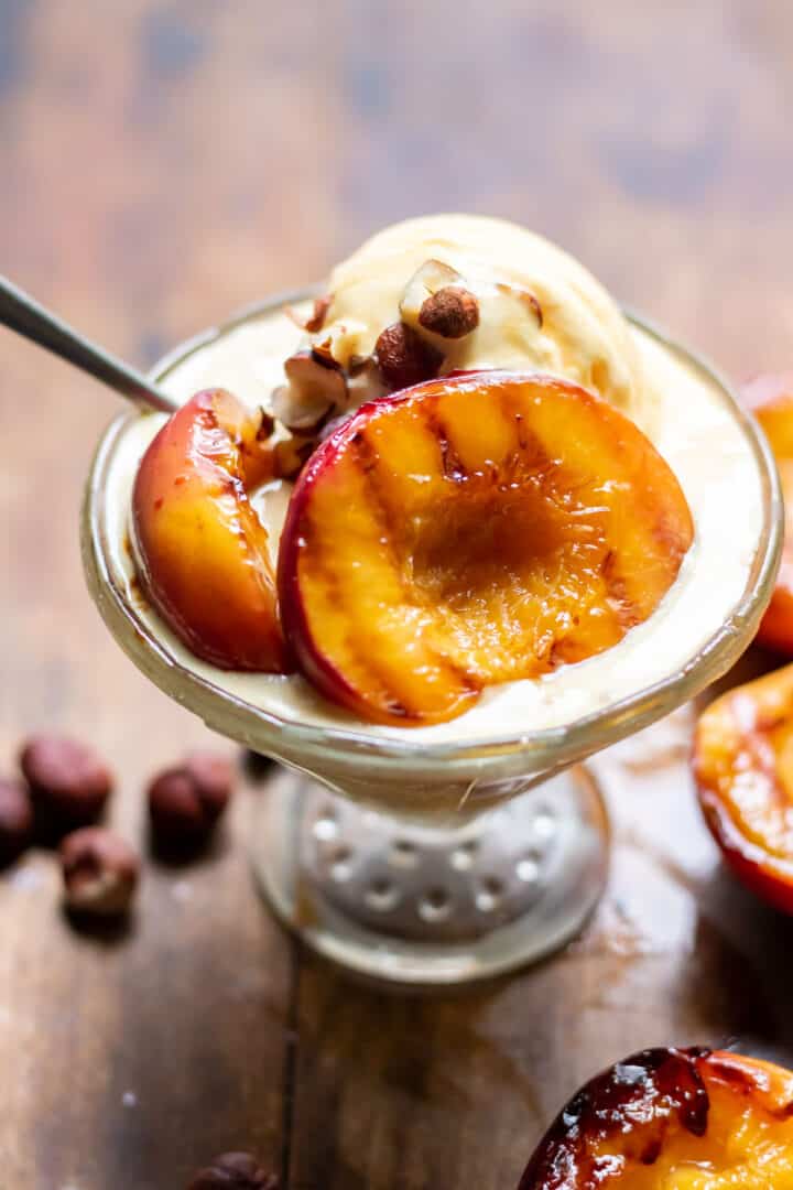 Grilled Nectarines with Maple and Brown Sugar - Veggie Desserts