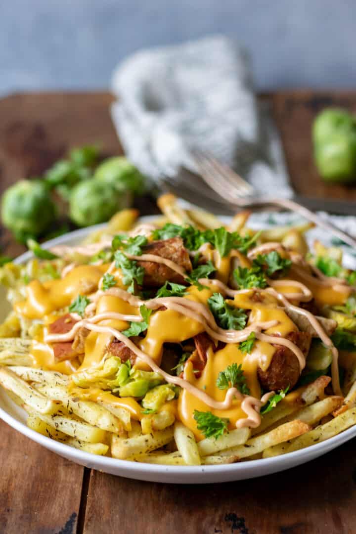 Christmas Leftovers Loaded Fries - Veggie Desserts