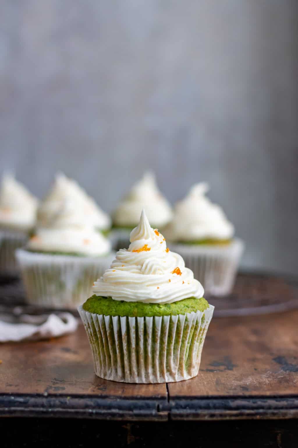 Kale Cupcakes with Orange Icing - Veggie Desserts
