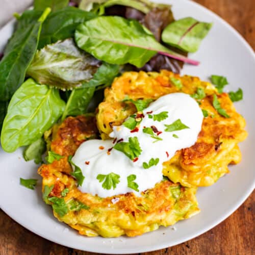 Cheesy Leek Fritters - Veggie Desserts