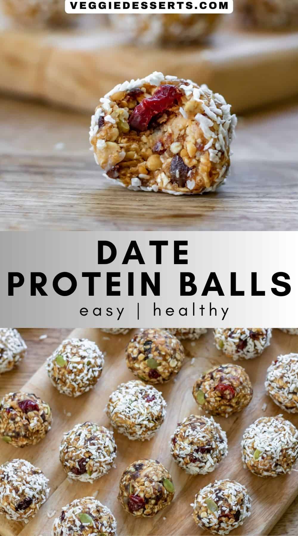 Date Protein Balls - Veggie Desserts