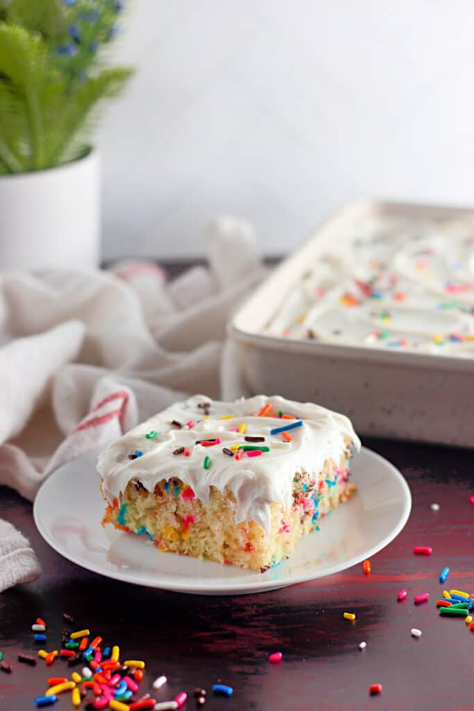 Funfetti Vanilla Wacky Cake - Veggie Desserts