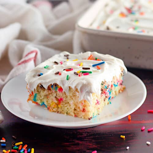 Funfetti Vanilla Wacky Cake - Veggie Desserts