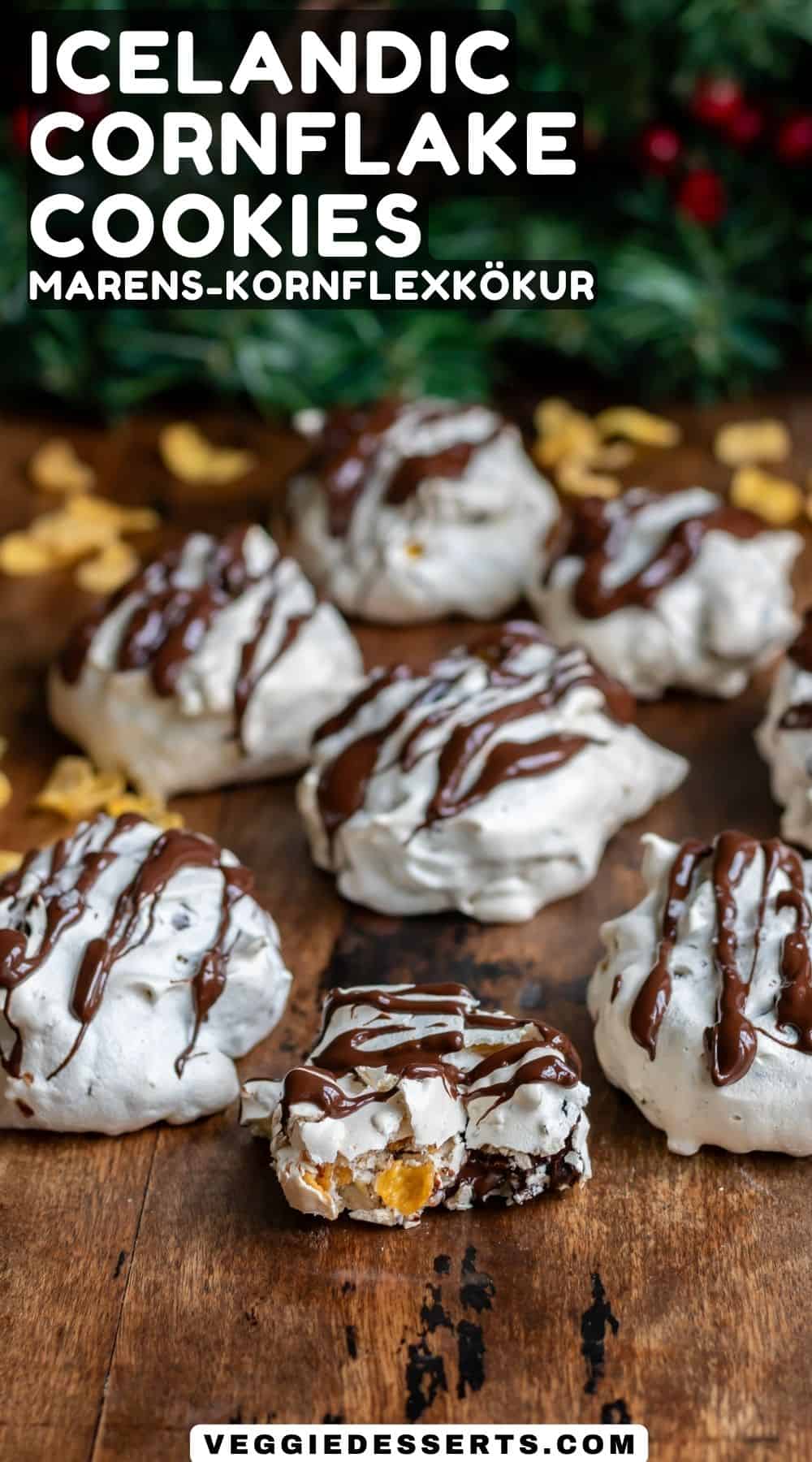 Icelandic Meringue Cornflake Christmas Cookies - Veggie Desserts
