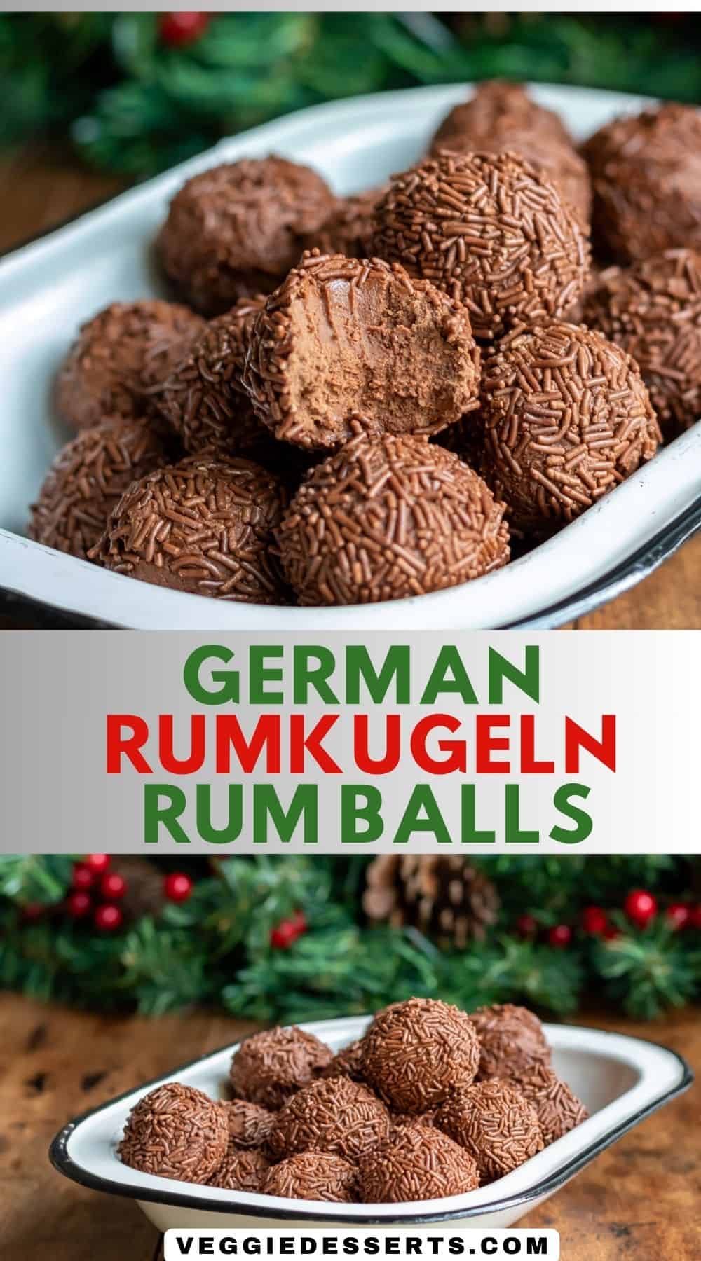 Rumkugeln German Rum Balls - Veggie Desserts