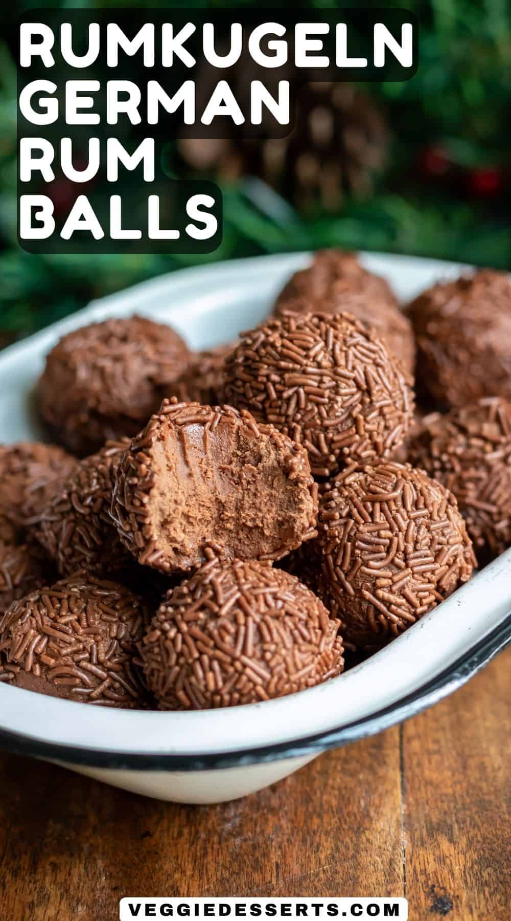 Rumkugeln German Rum Balls - Veggie Desserts