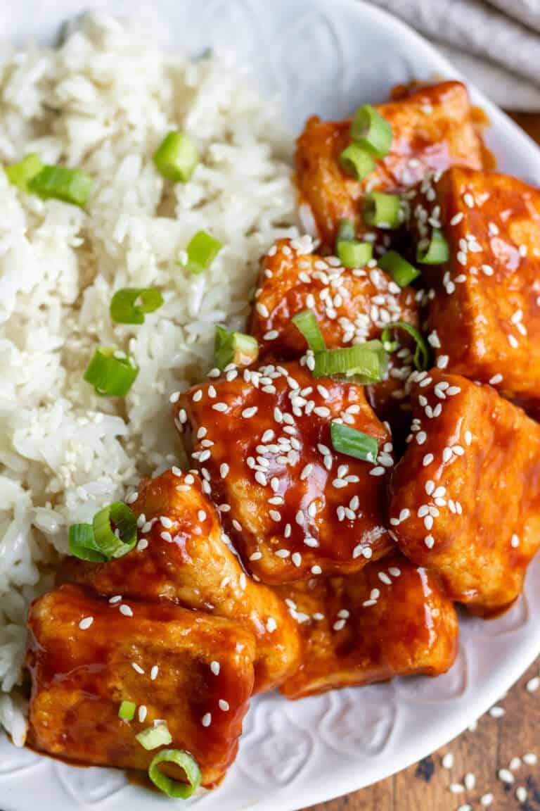 Korean Tofu with Sticky Gochujang Sauce - Veggie Desserts