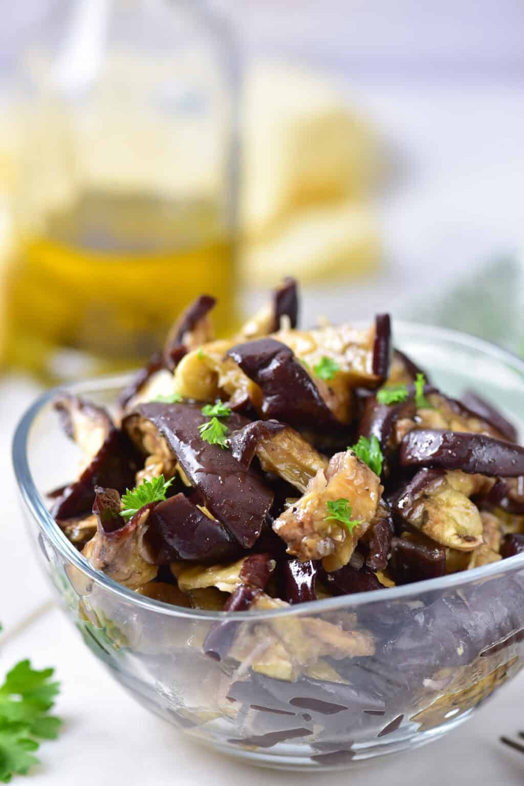 Roasted Aubergine with Honey Garlic Sauce - Veggie Desserts