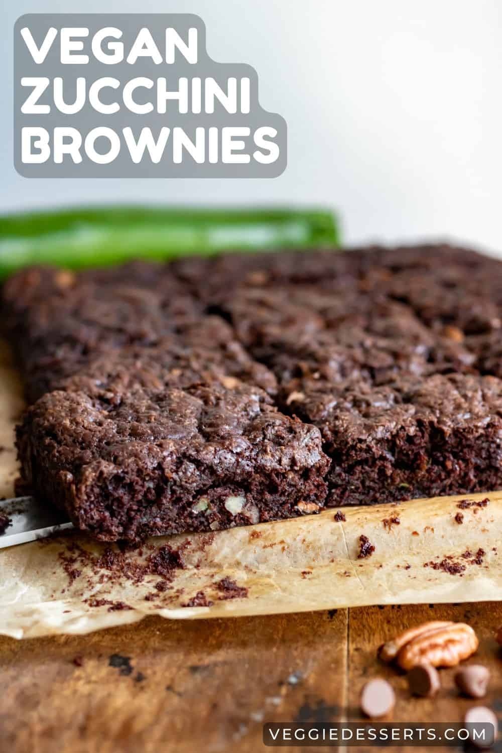 Fudgy Vegan Zucchini Brownies - Veggie Desserts