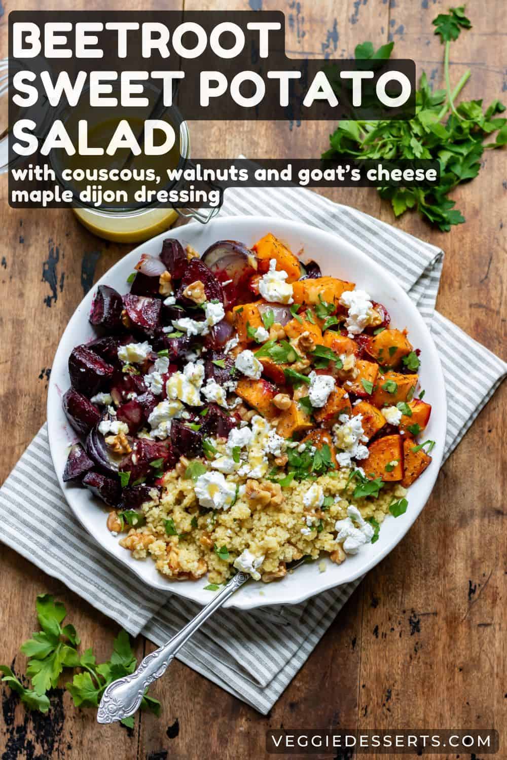 Roasted Beetroot Sweet Potato Salad - Veggie Desserts