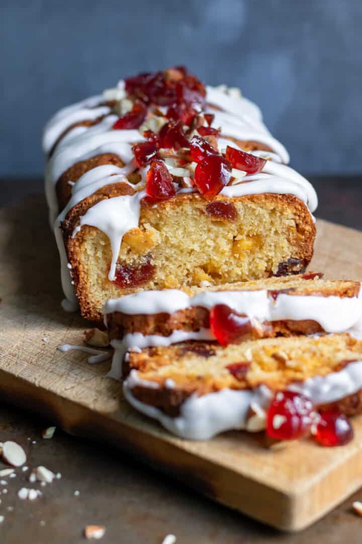 Cherry Marzipan Cake - Veggie Desserts