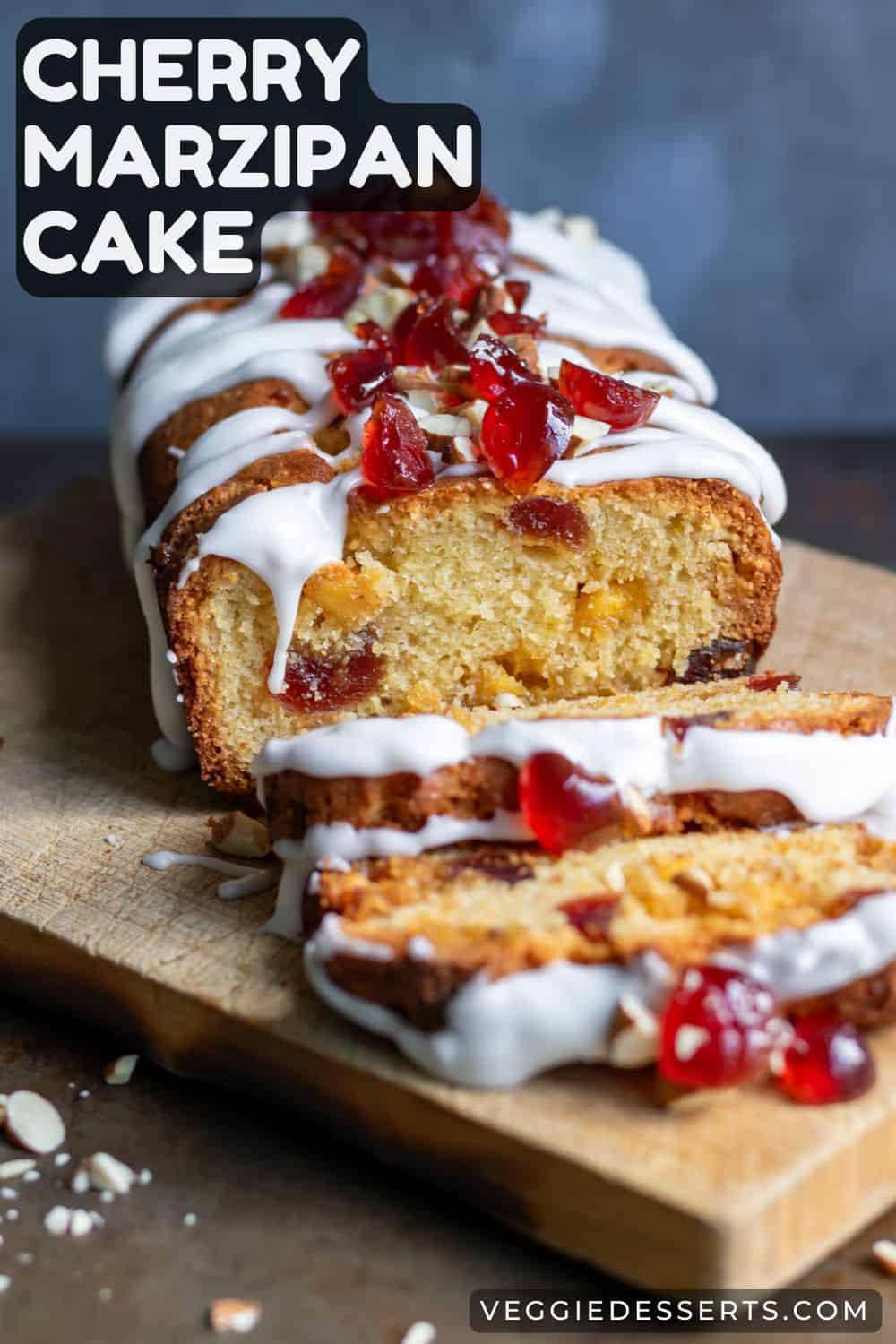 Cherry Marzipan Cake - Veggie Desserts