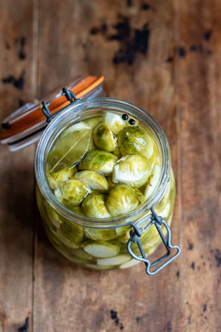 Quick Pickled Brussels Sprouts - Veggie Desserts
