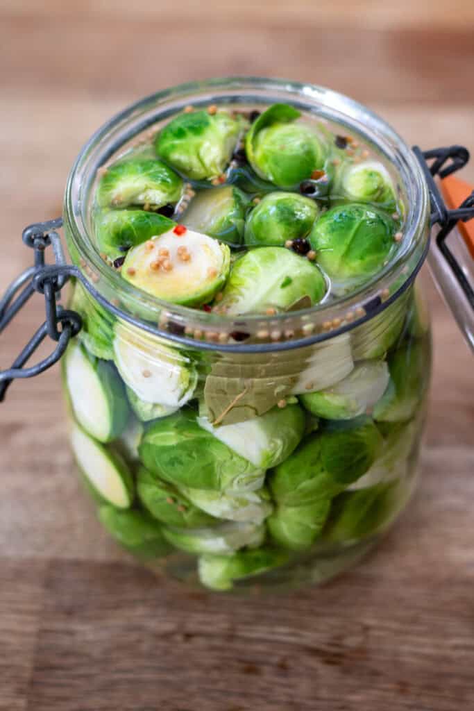 Quick Pickled Brussels Sprouts - Veggie Desserts